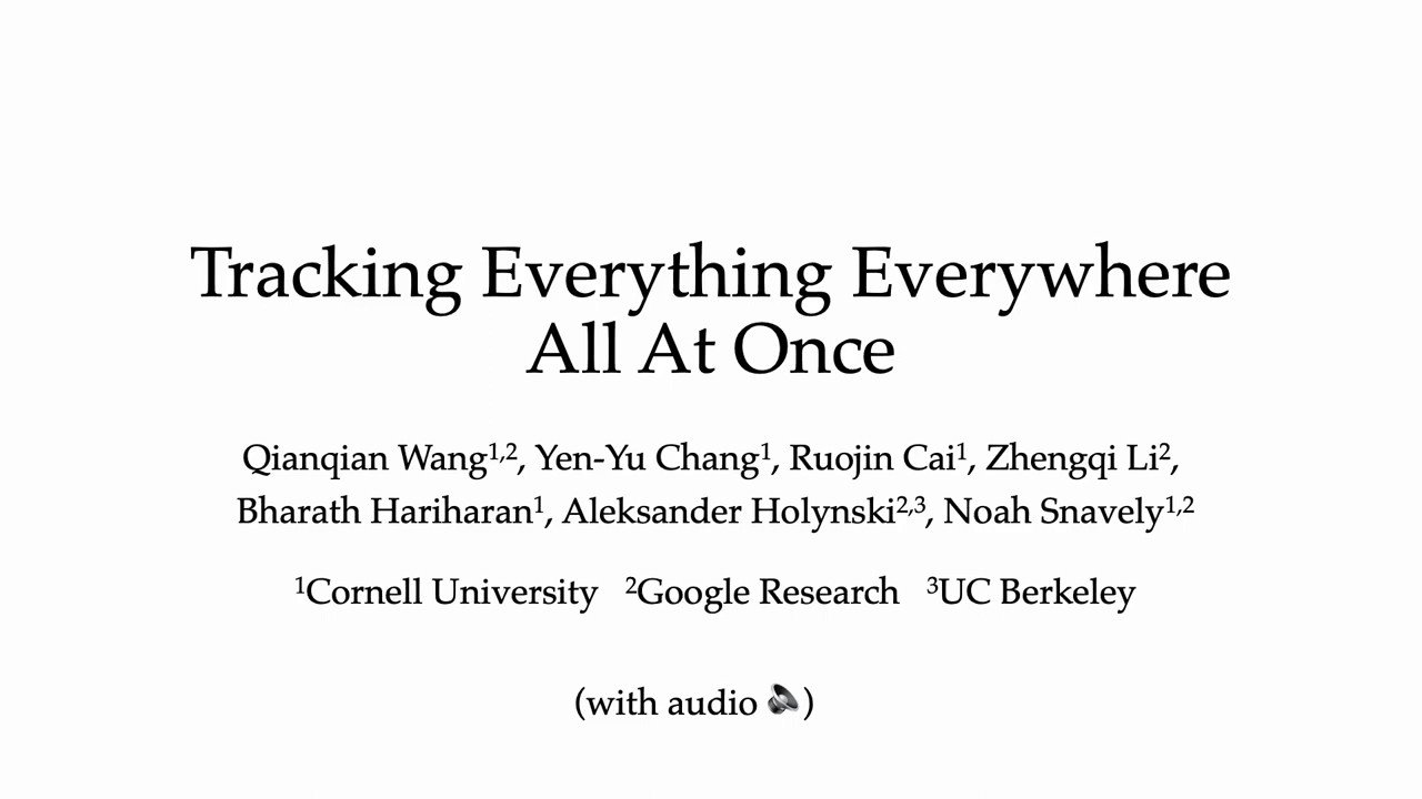 AK on Twitter: "Tracking Everything Everywhere All at Once paper page: https://t.co/UwLxRYPGvb ...