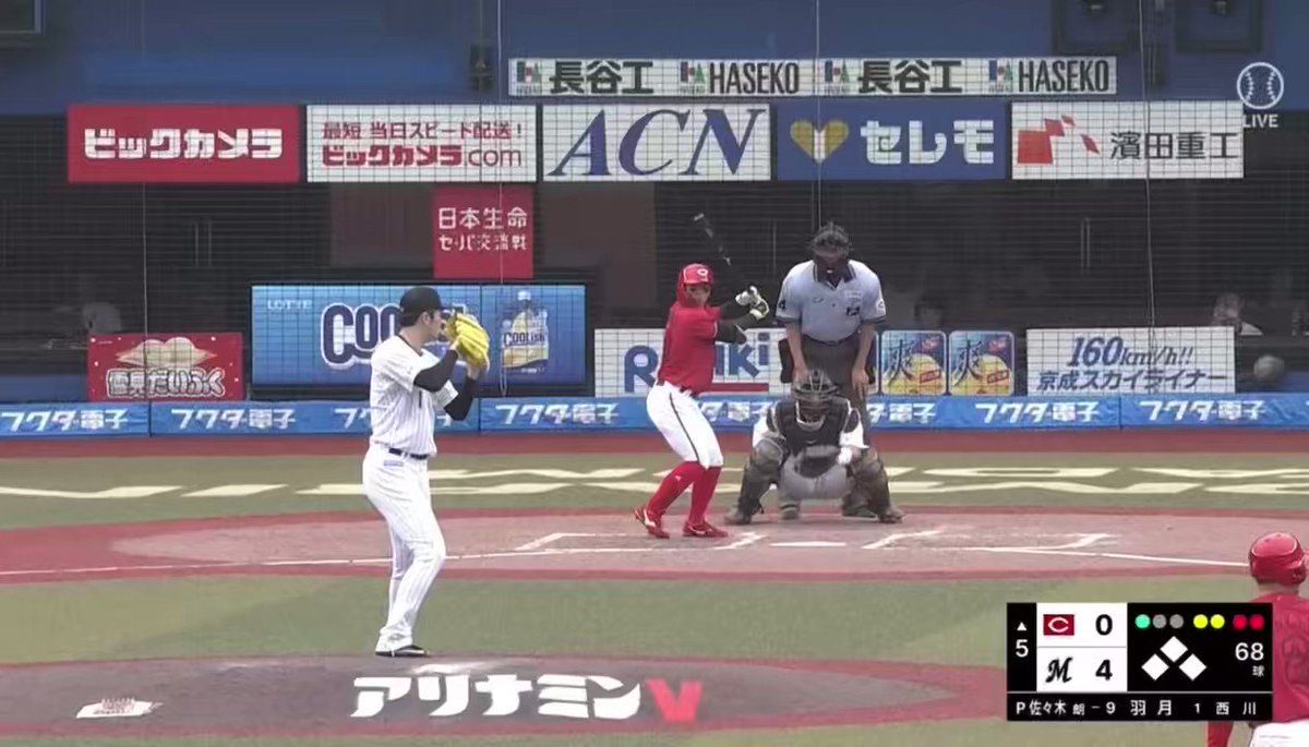 ベースボールLIVE on Twitter: "ギアが上がった #佐々木朗希 NPB日本人最速タイ記録165kmを計測 【限定価格】今なら月額550円でパ主催の交流戦も見放題。 http ...