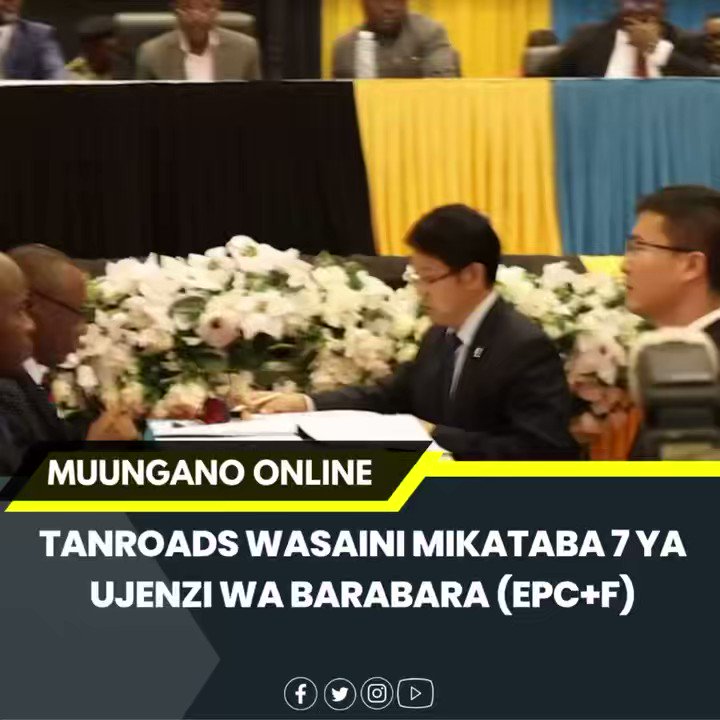 Muungano_Tv on Twitter: "VIDEO: Mikataba 7 ya ujenzi wa barabara kwa kiwango cha lami kwa ...