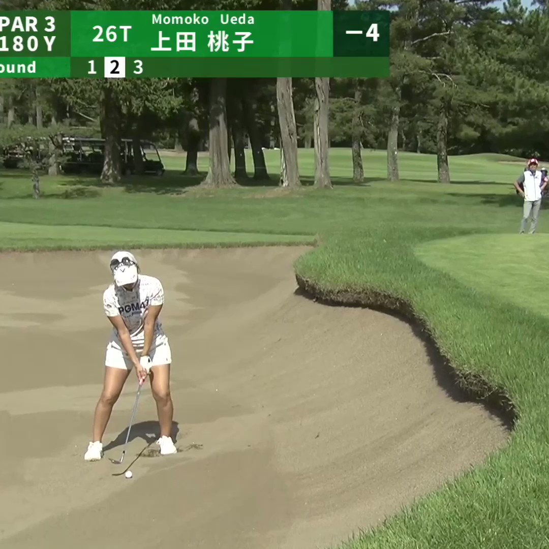 日本女子プロゴルフ協会(JLPGA) on Twitter: "#ニチレイレディス 🏆｜#Round2 #上田桃子 のバンカーショットは直接カップイン！👏 バウンスバックでスコアを通算5 ...