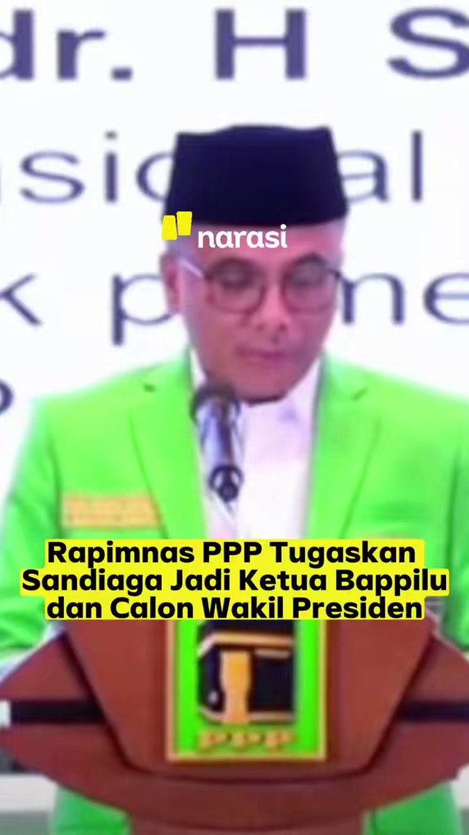 Narasi Newsroom on Twitter: "Partai Persatuan Pembangunan (PPP) telah resmi menunjuk Sandiaga ...