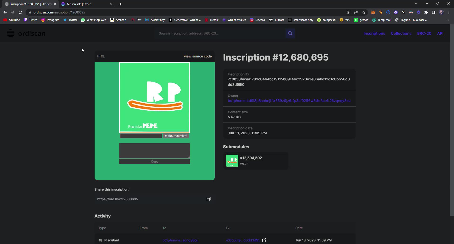 Recursive Pepe (@RecursivePepe) / Twitter