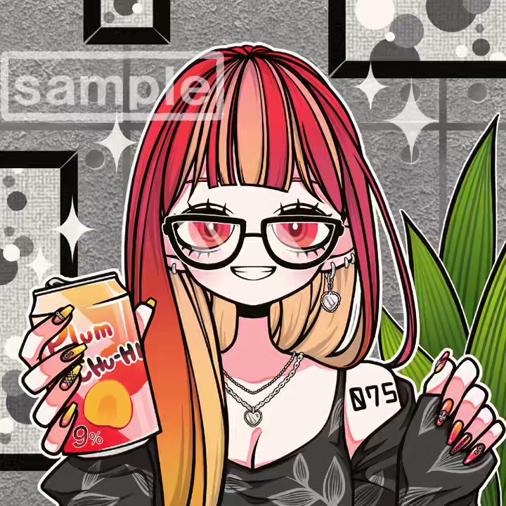 シラタニ🥂KP GIRLS完売中 on Twitter: "🌟NWE DROP🌟 \一緒にKP(乾杯)しよう🍻／ お酒×女の子NFT【KP GIRLS】 075 スモモ酎ハイ缶🍑👓 076 ...