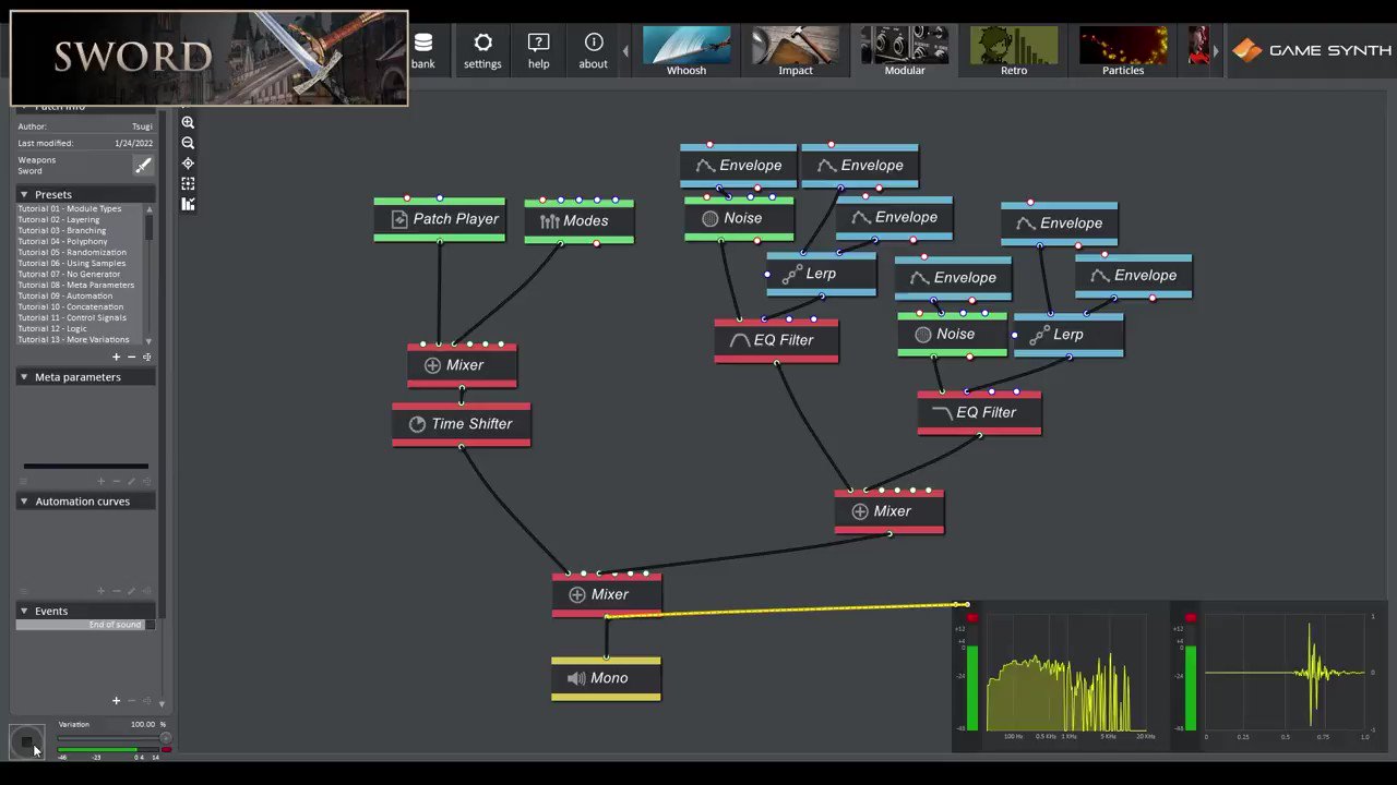tsugi on Twitter: "1/2 Go full medieval! ⚔🛡 Learn how to design all these weapon sound effects ...