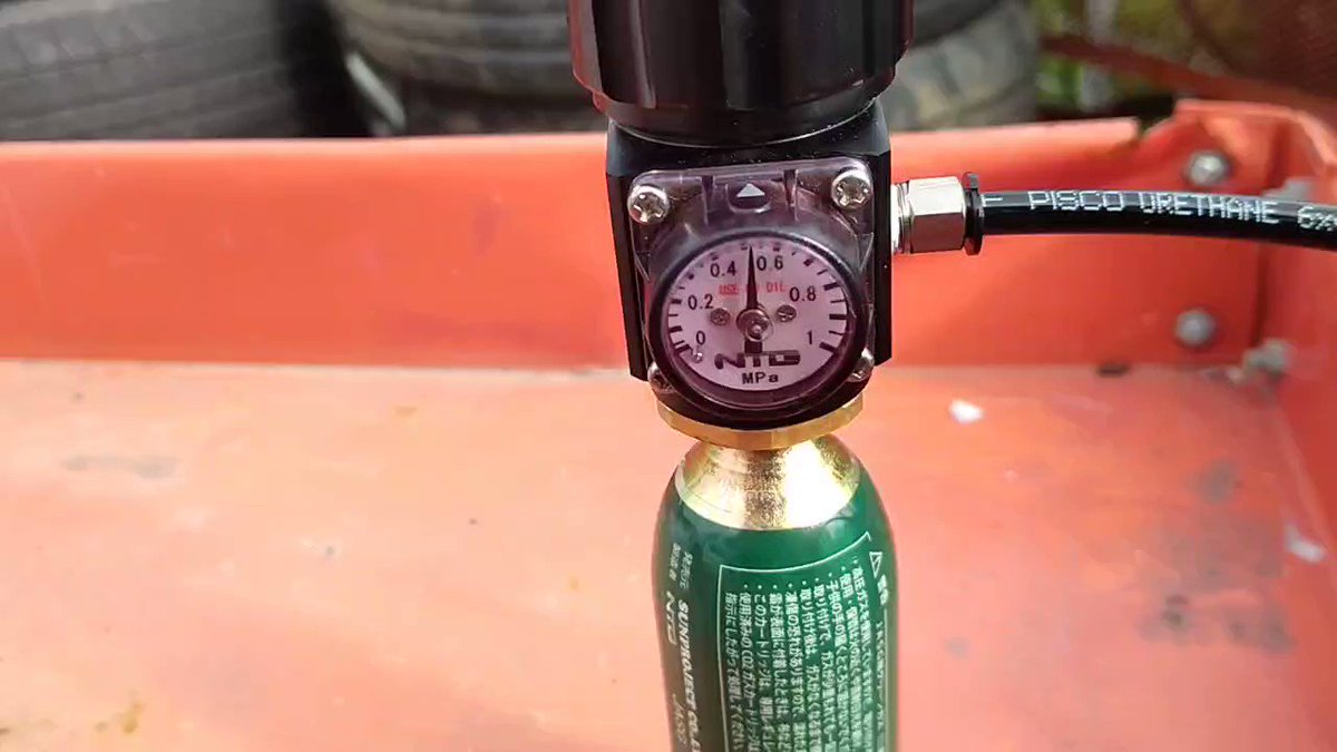 11B2フィールドスタッフ かじ on Twitter: "AIRTACUK MWS用の外部ソースアダプター初速テスト サンプロレギュレーター最大圧力 弾は0.2g使用 特殊な加工などはせず ...