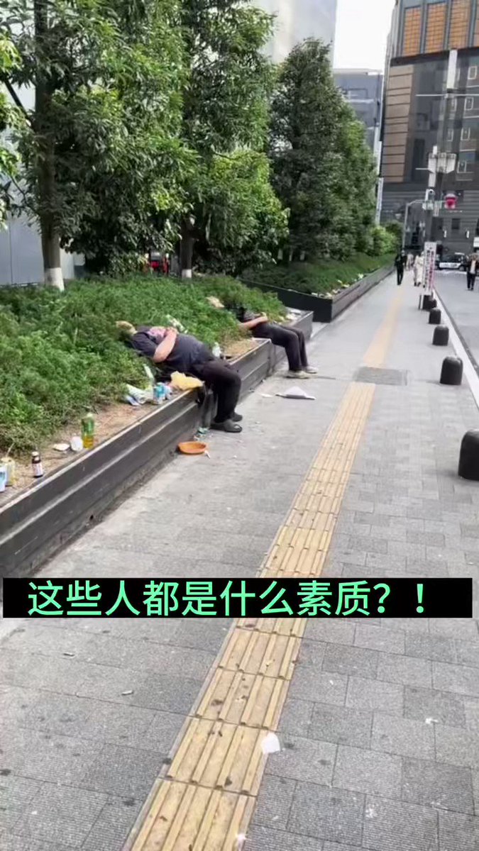 老路有话说 On Twitter 这些人都是什么素质🤬垃圾随便乱扔!花坛到处乱躺!