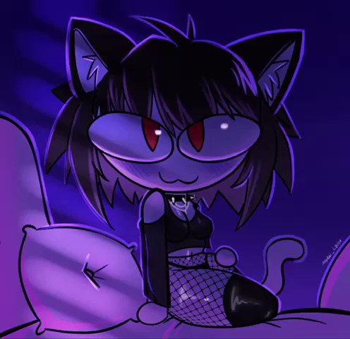 Mochi Lover ⛧ 🔞 (COMMS SLOTS 2/4) on Twitter: "🖤💀Goth girl Neco Arc 💀🖤 I made my video version ...