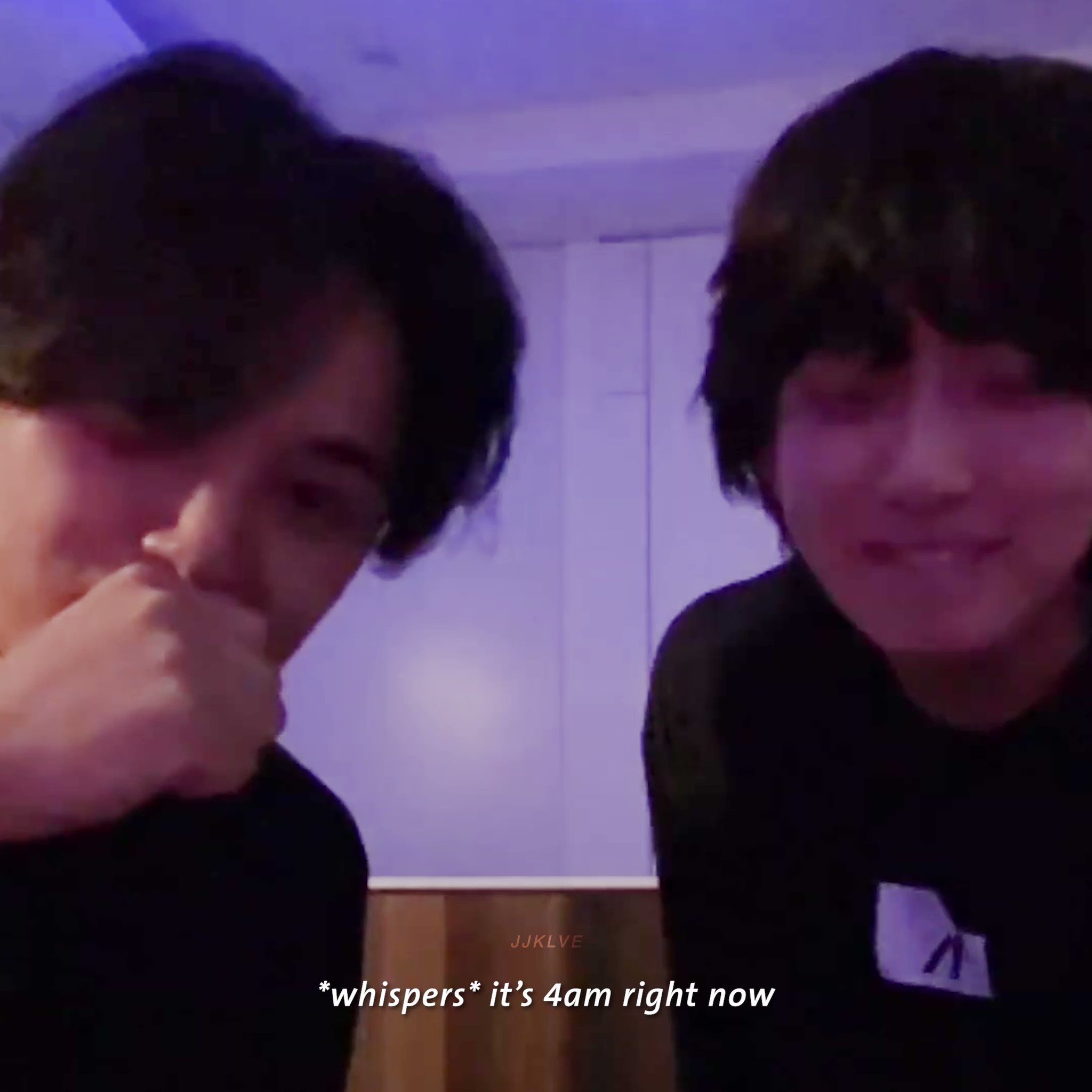 jk vids 🎥 (slow) on Twitter: "mg: *whispers* it's 4am right now jk: i know.. jk: this is how i ...