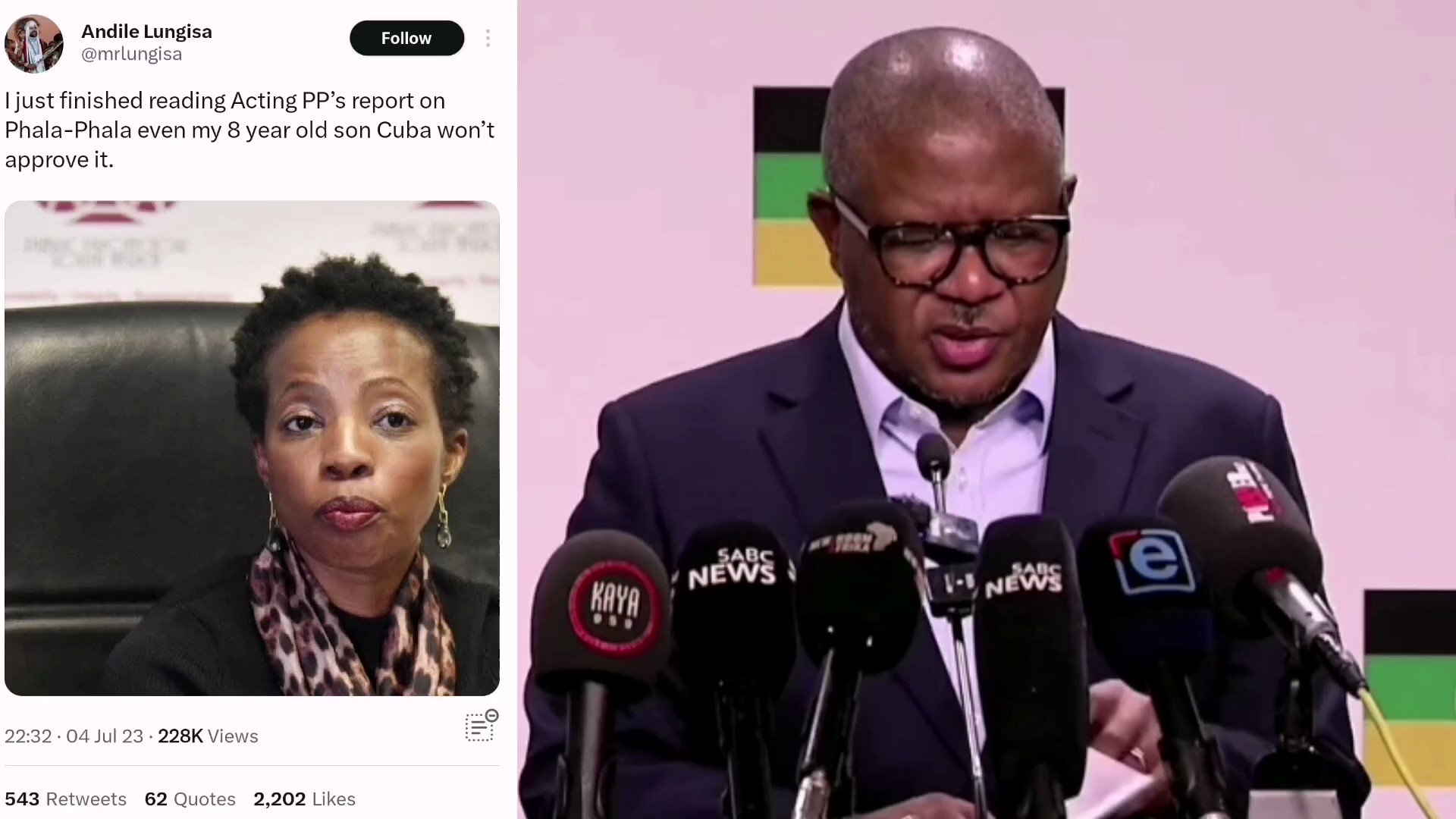 News Live SA on Twitter: "“If Andile said this, I will charge him. The era of rogueness is over ...