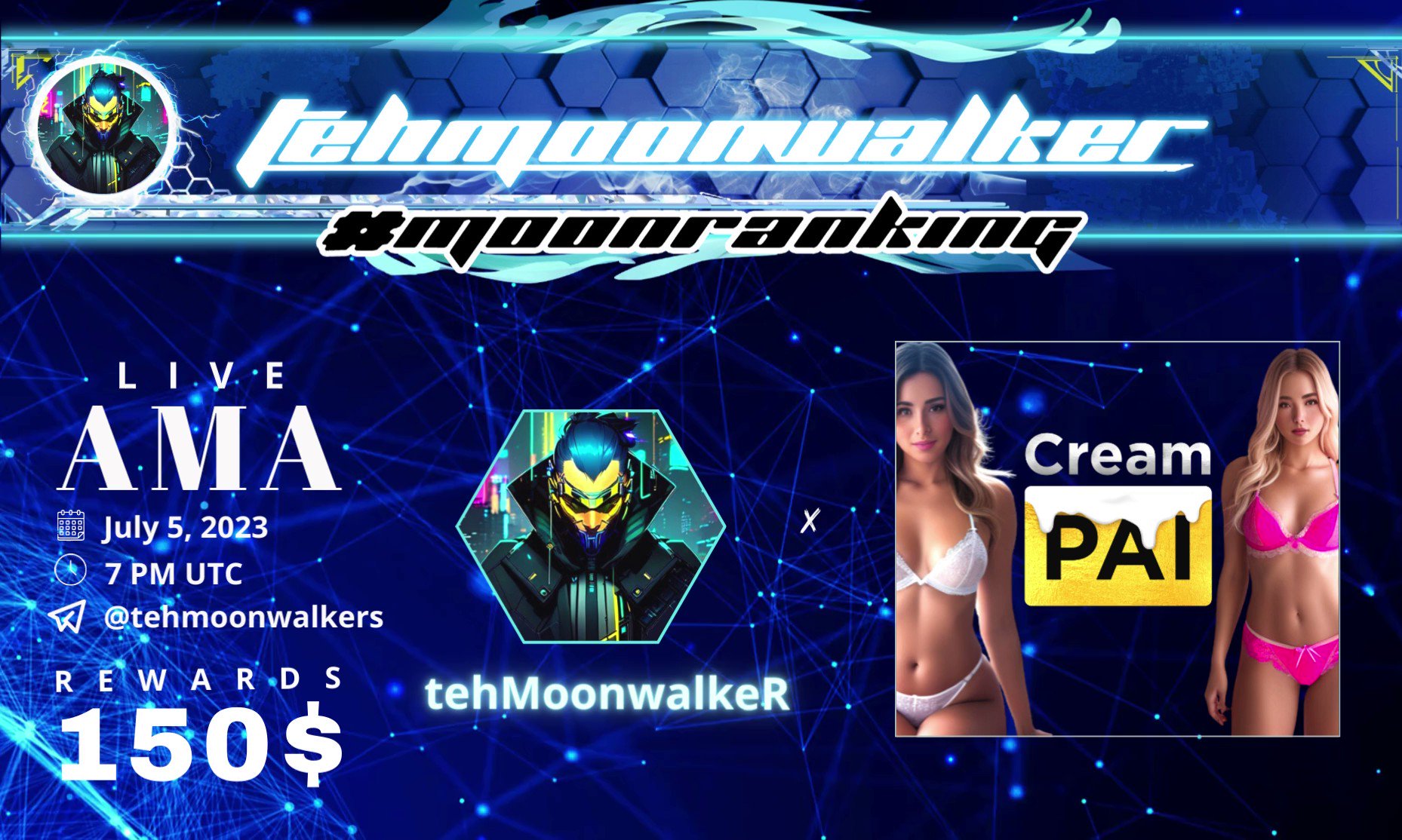 CreamPAI.org on Twitter: "Join us for an AMA with @tehMoonwalkeR ! July 5th - 7PM UTC Venue ...