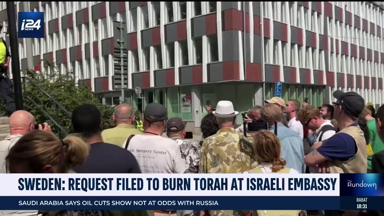 i24NEWS English on Twitter: "Sweden: request filed to burn Torah, Bible outside Israeli embassy ...