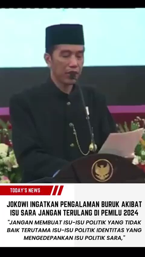 Marwahe Id on Twitter: "Jokowi ingatkan pengalaman buruk akibat isu SARA jangan terulang di ...