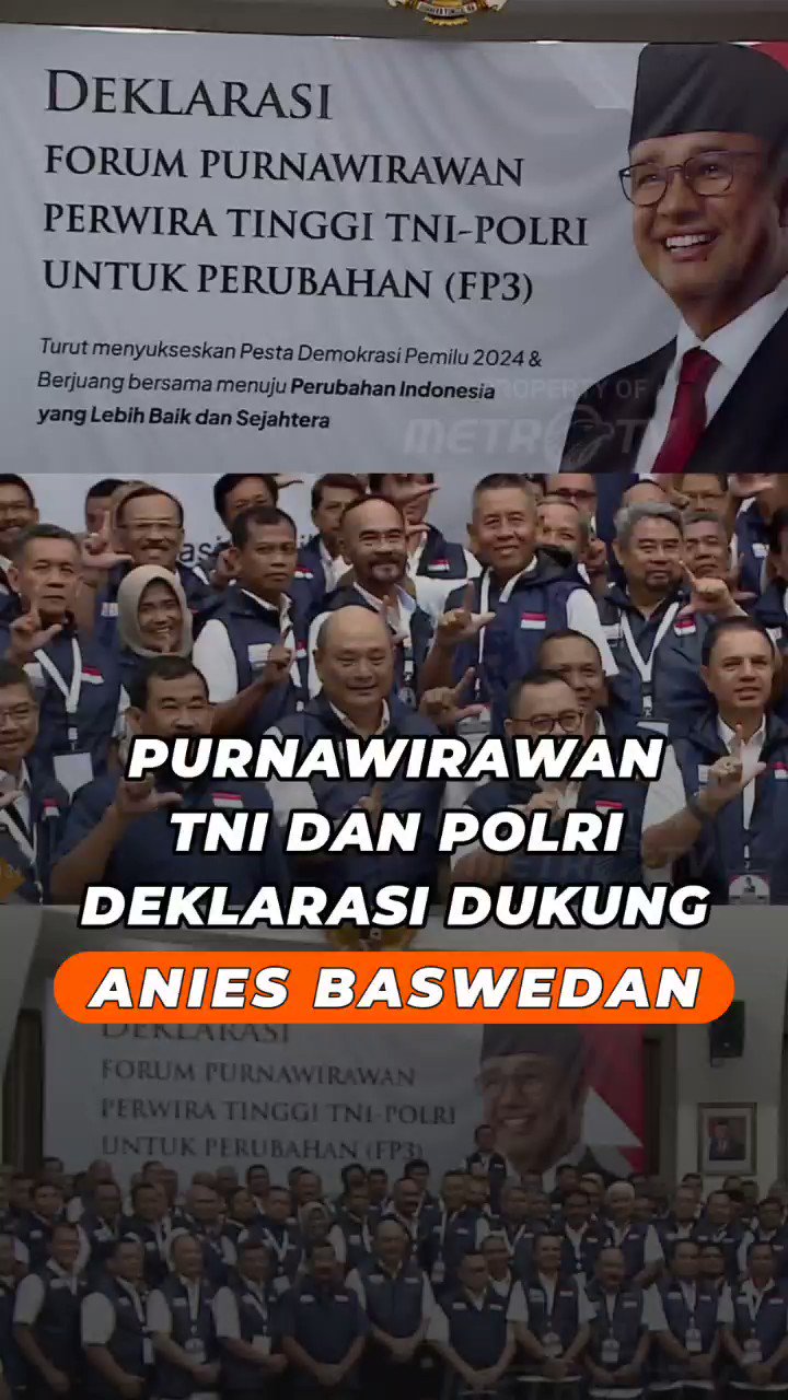 Relawan Anies Baswedan on Twitter: "Ratusan Purnawirawan TNI-Polri Kompak Dukung Anies Baswedan ...