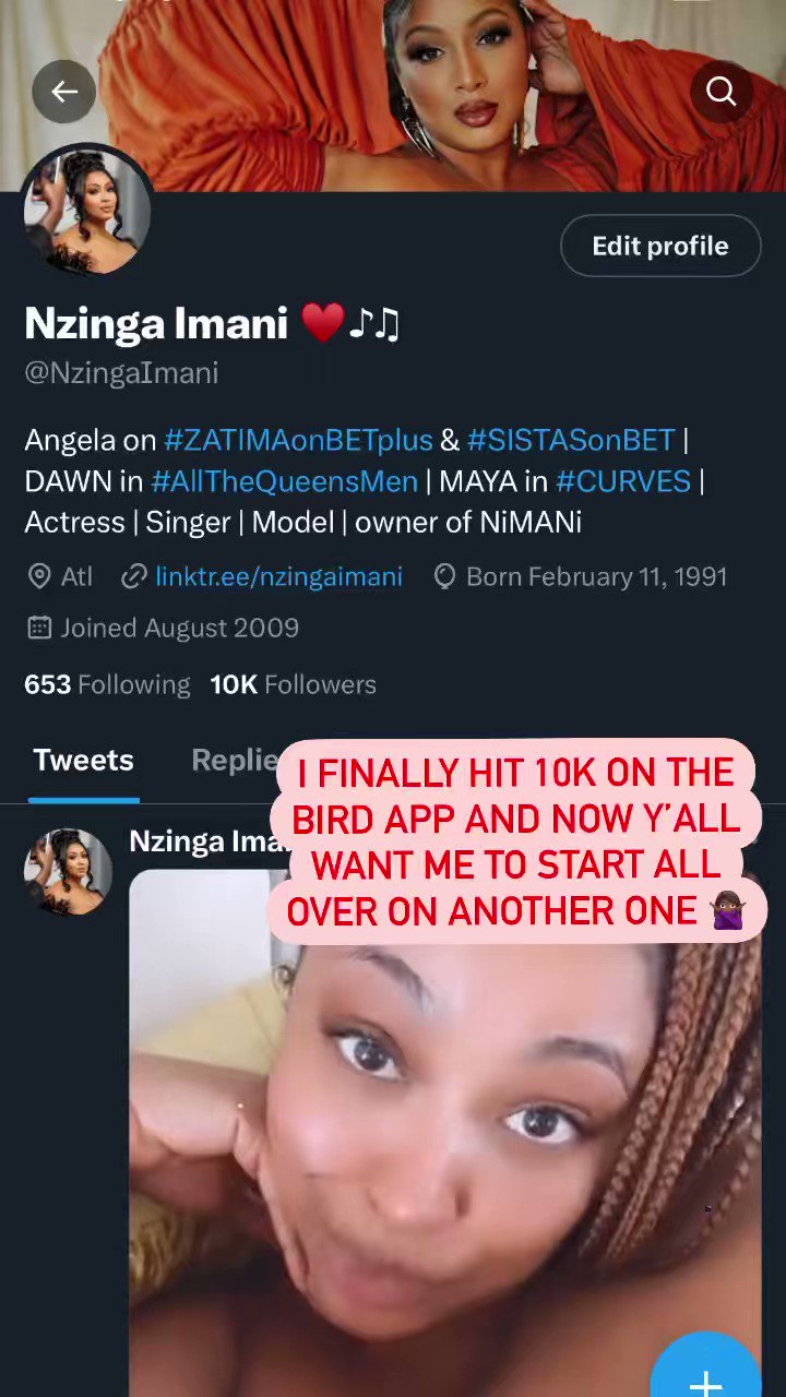 Nzinga Imani ♥♪♫ on Twitter: "🎉10K!!! My Zatima fam made me finally actually use this account ...