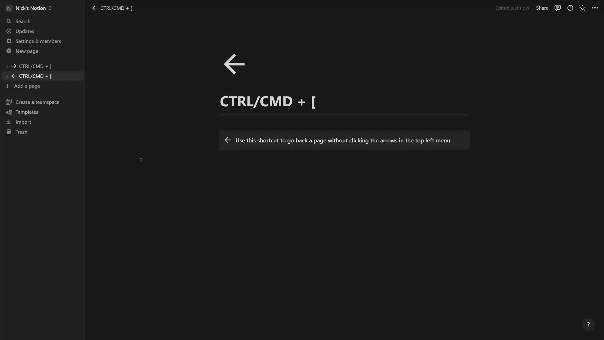Nicholas on Twitter: "🛑 Stop using the arrows to navigate pages in Notion! ⬇️ Instead, make use ...
