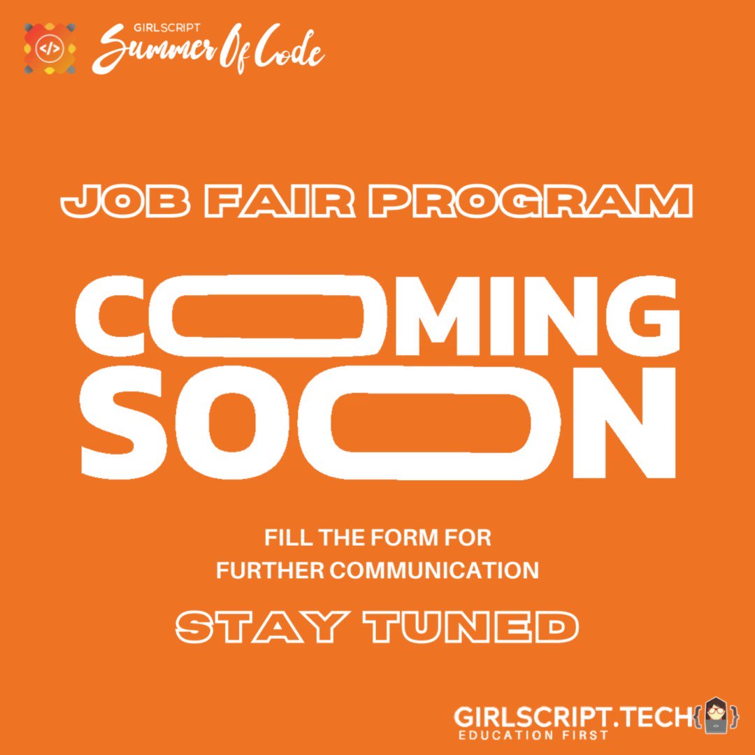 Girlscript Summer Of Code 2023 On Twitter 📢 Exciting News 🌟gssoc 23 Job Fair Coming Soon 🗓