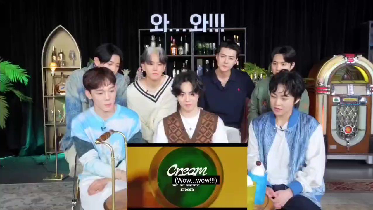 baekyeol clips on Twitter: "230712 EXO Cream Soda MV Reaction 엑소 찬열 백현 (Watching the intro ...