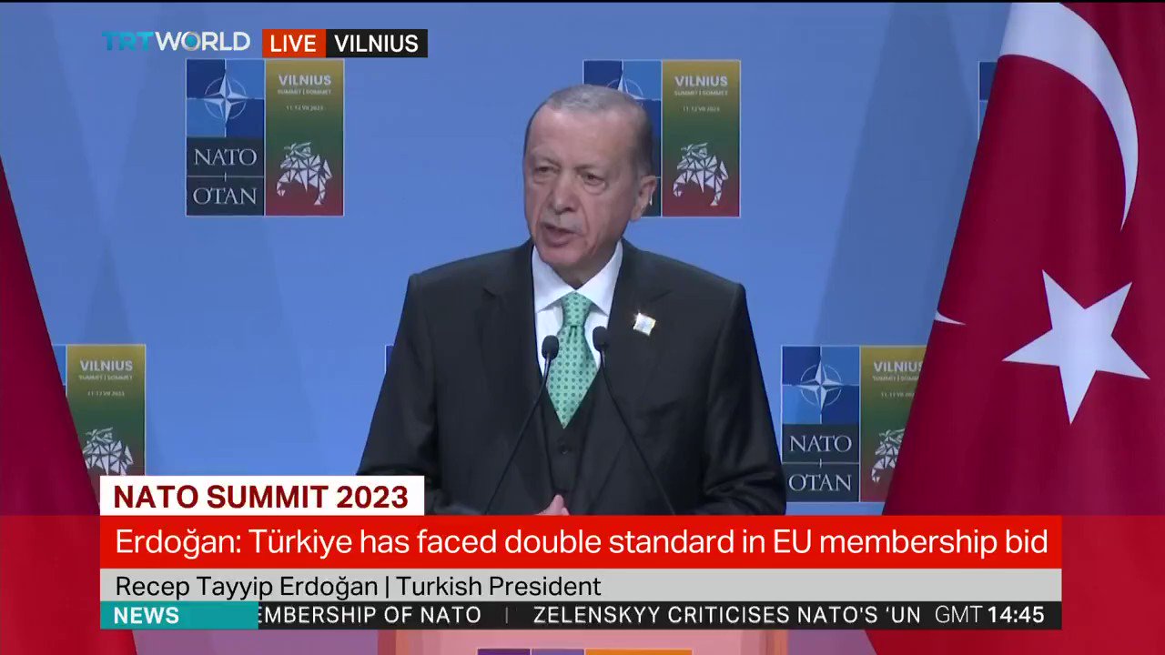 TRT World on Twitter: "President Erdogan: - Steps to be taken for Sweden’s NATO membership bid ...
