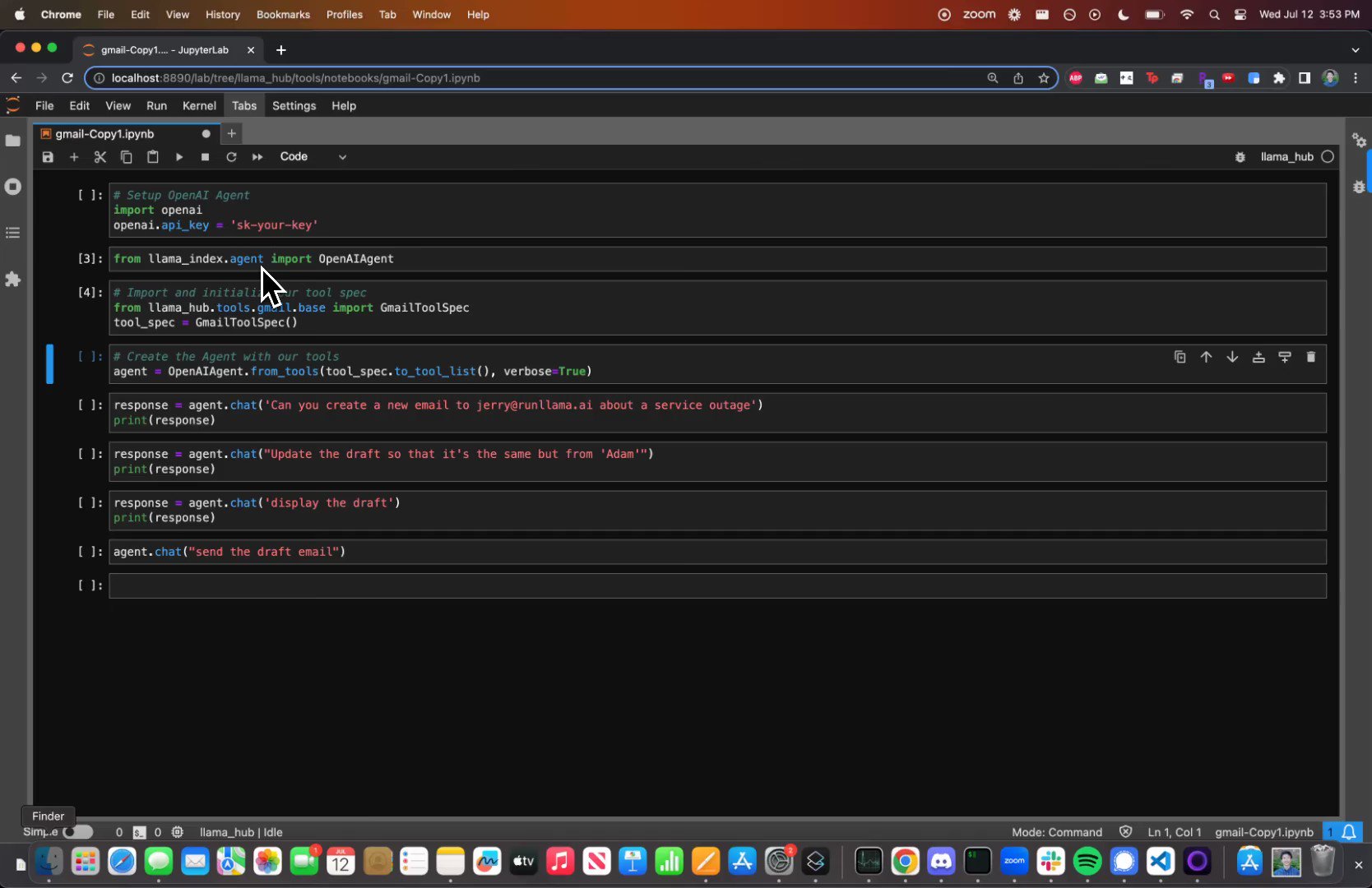 Jerry Liu on Twitter: "Want to build an agent that can automatically draft/update/send emails? 📤 ...