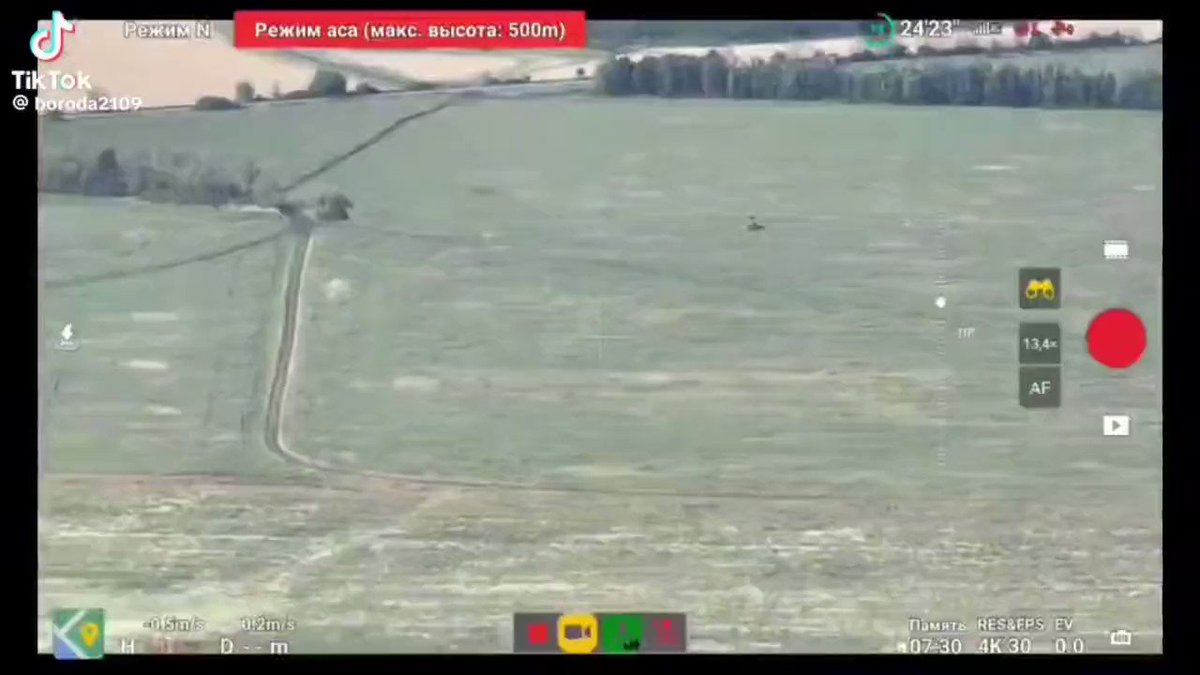Kruku on Twitter: "Widok z kamery ukraińskiego drona (komercyjny DJI) podczas próby zestrzelenia ...