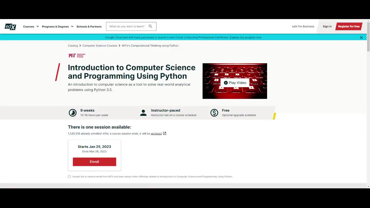 Hasan Toor On Twitter 2 Introduction To Computer Science And Programming Using Python An