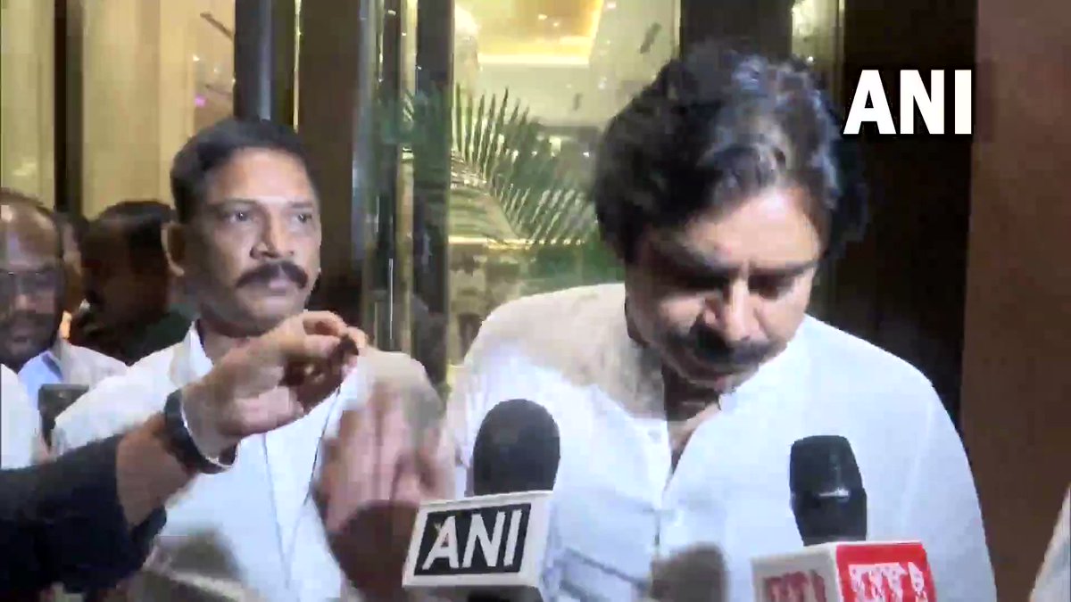 ANI on Twitter: "#WATCH | Janasena party chief Pawan Kalyan speaks on the NDA meeting in Delhi ...