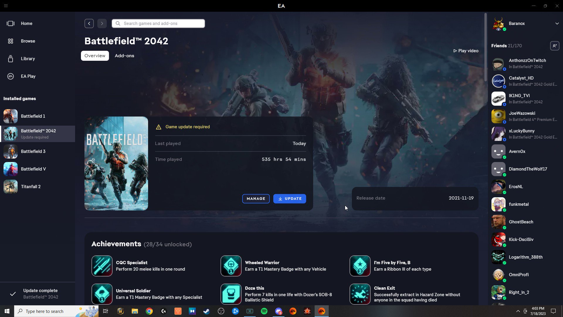 Baranox on Twitter: "New BF update. As usual I boot up the game and load into the old version ...