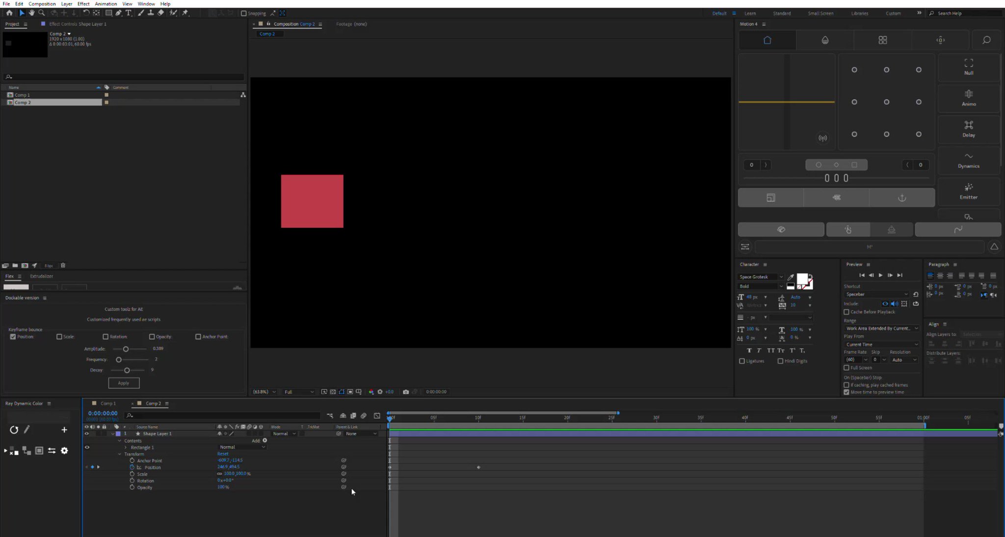 lomna 🧢 on Twitter: "Made my own after effects script panel. I use the "bounce keyframes ...