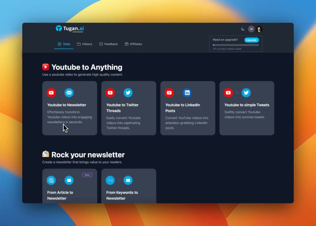 Moritz Kremb on Twitter: "This new AI tool lets you automate your content creation. Turn ...