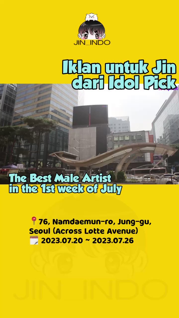 Jin_ID on Twitter: "Iklan untuk Jin dari Idol Pick Category : The Best Male Artist in the 1st ...