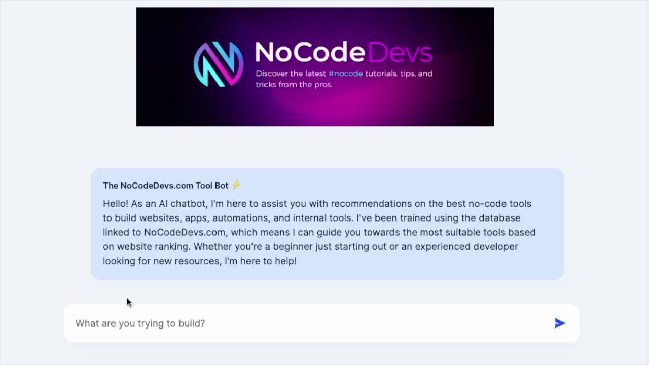 NoCodeDevs on Twitter: "We just built a chatbot with @zapier. Trained on our own data. Published ...