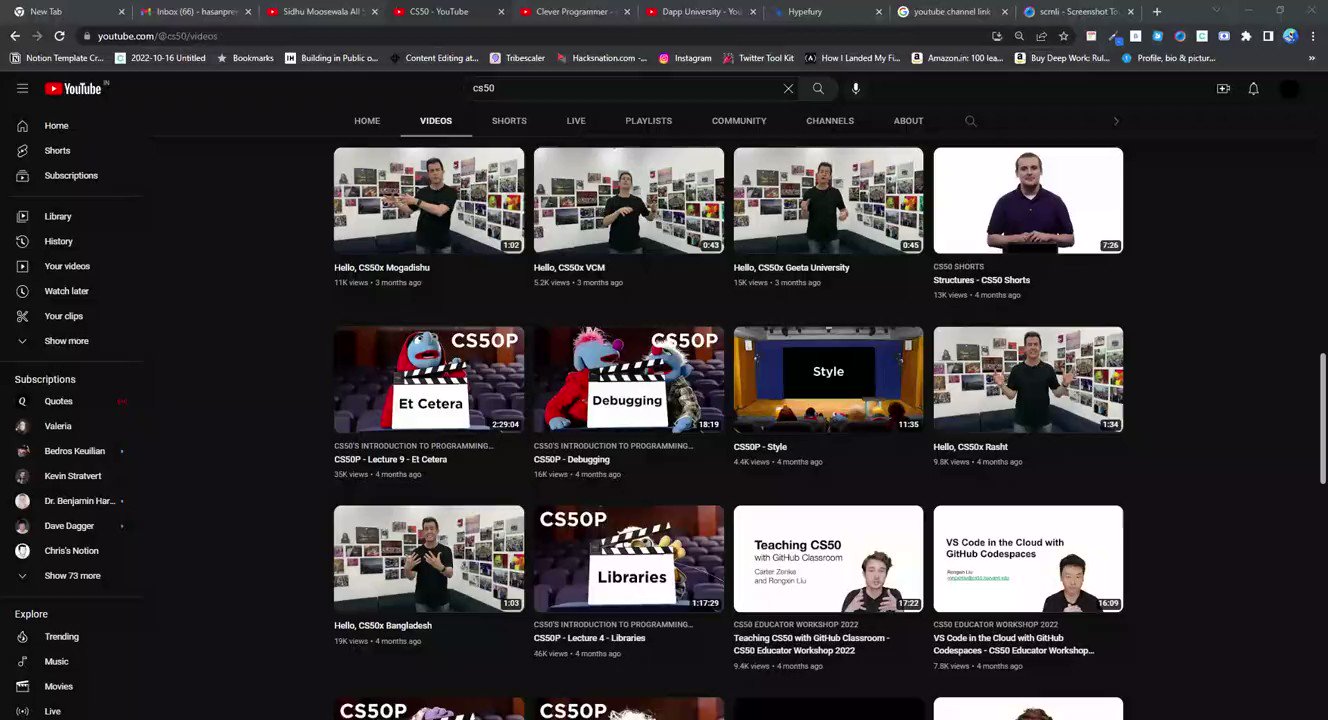 Hasan Toor On Twitter 4 Cs50 By Havard University Cs50 By Harvard University Is An Amazing