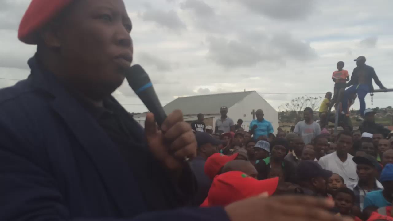 Economic Freedom Fighters on Twitter: "CIC @Julius_S_Malema addressing our people in Amatoti ...