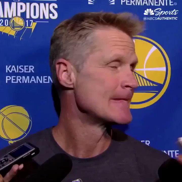 Warriors on NBCS on Twitter: "Coach Kerr always knows what to say to get a laugh. 😂…