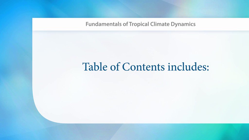 Geo at Springer on Twitter: "Check out "Fundamentals of Tropical ...