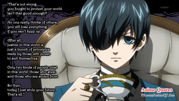 Ciel Phantomhive Smile Quotes Kuroshitsuji Academy Characters: