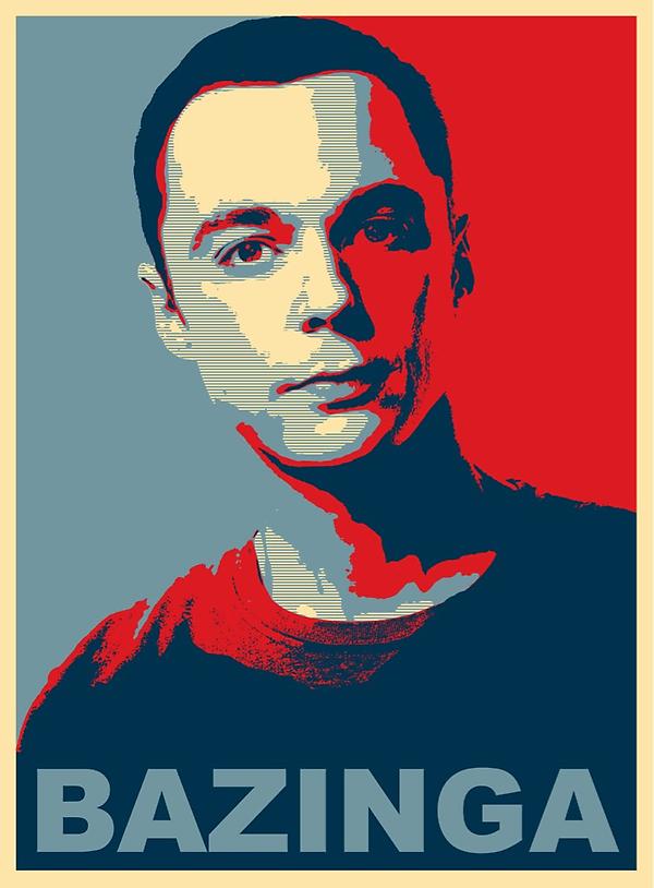 Sheldon Cooper Bazinga Poster