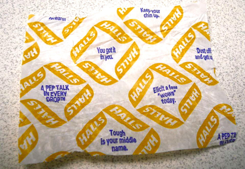 Halls Cough Drops Wrappers