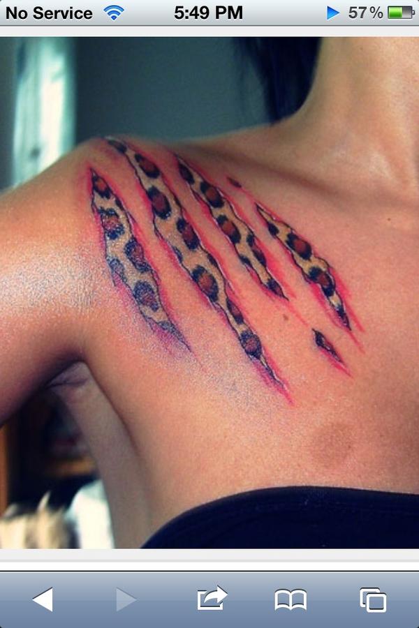 Cheetah Print Scratch Tattoos