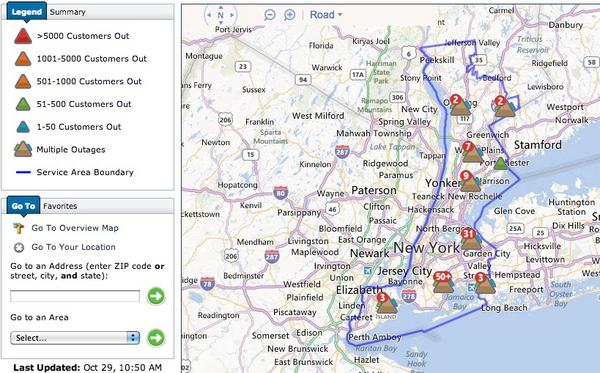 Con Ed Power Outage Map - Map