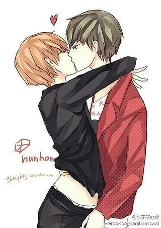 Hunhan Fanart Kiss