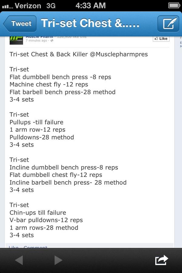 Tri Set Workouts