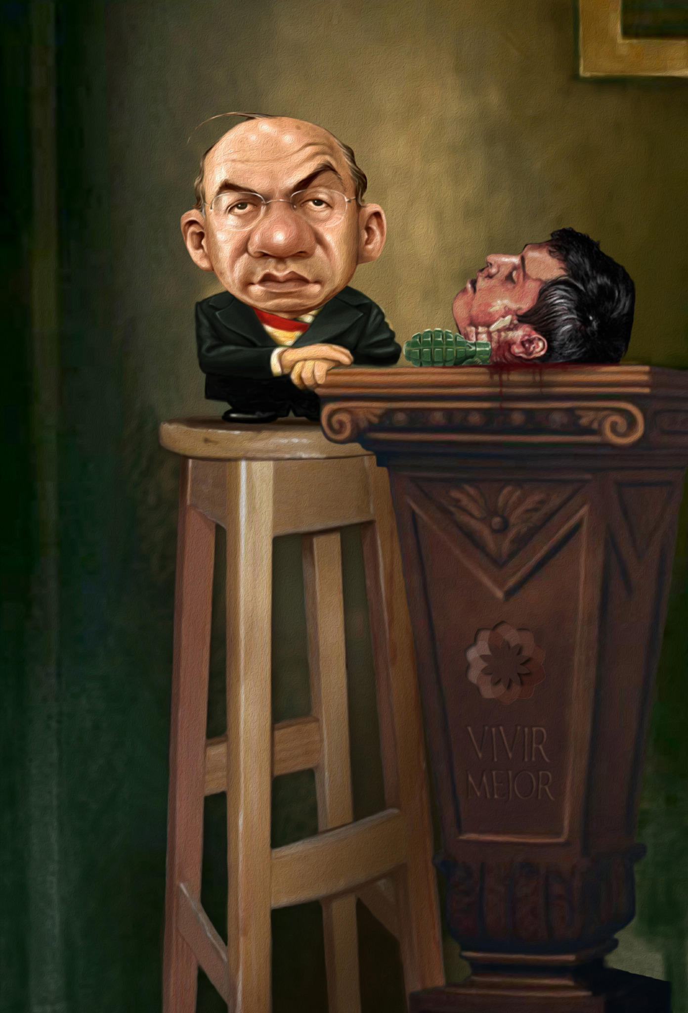 Calderón se despidió con tres retratos al óleo que nos costaron ...