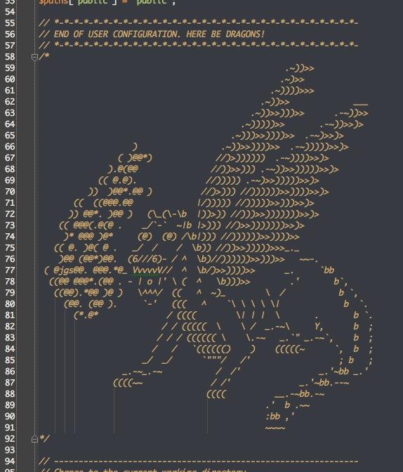Simple Ascii Art Dragon