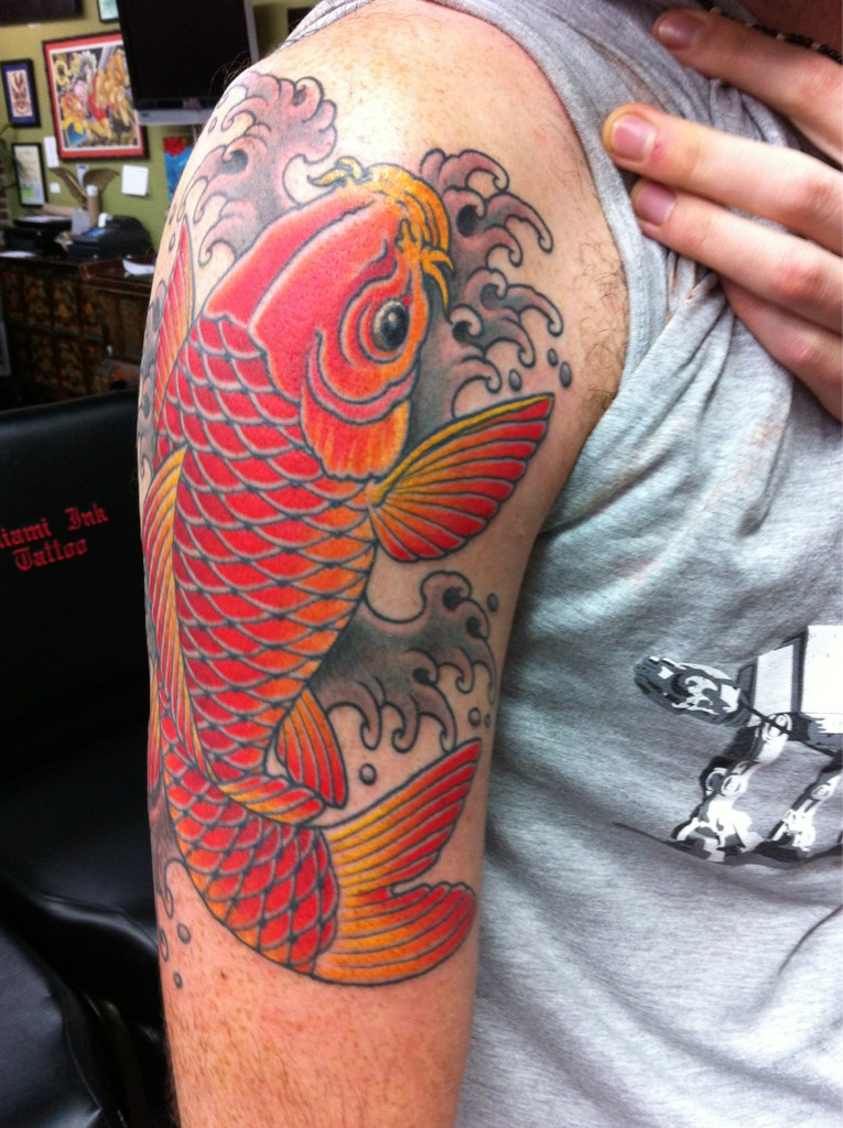 Koi Fish Painting Chris Garver