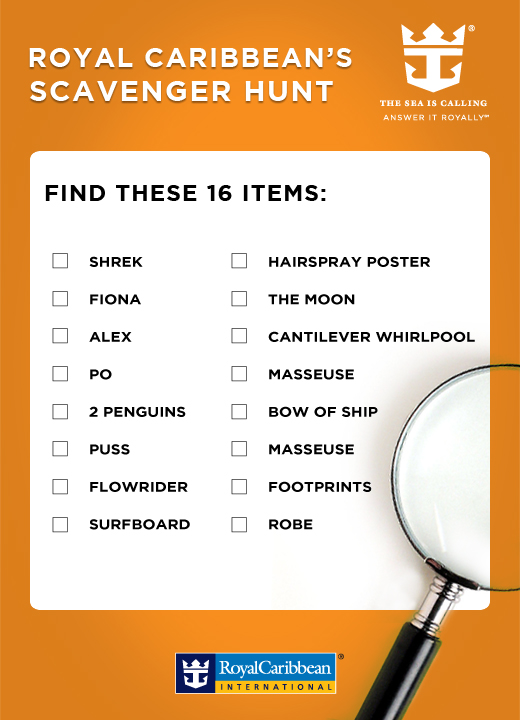 Royal Caribbean on Twitter: "SCAVENGER HUNT! Spot any of these hidden ...