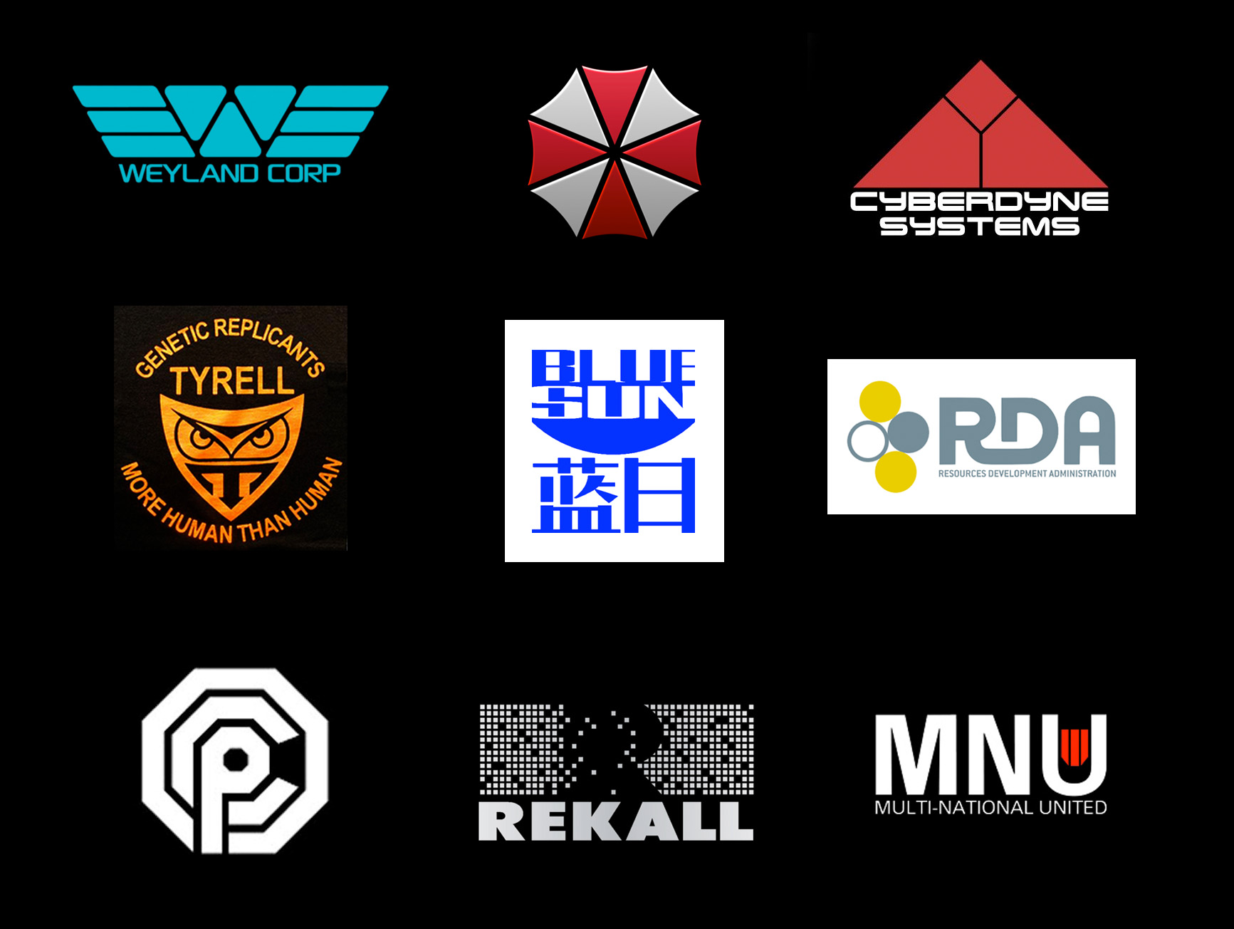 Evil Corporation Logos