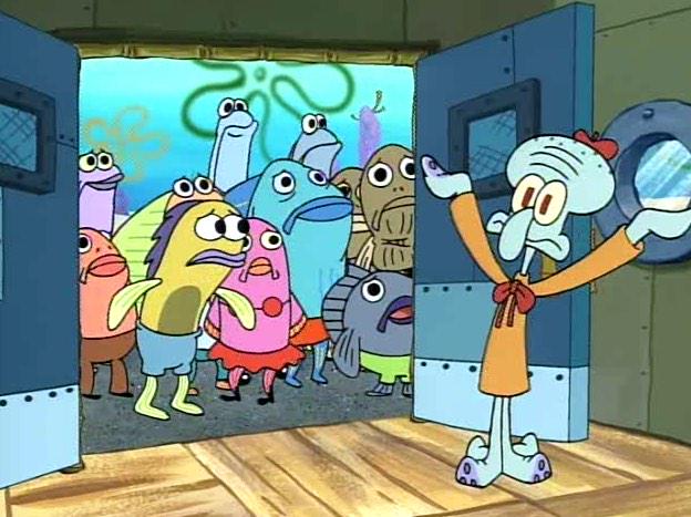 Squidward Art Class