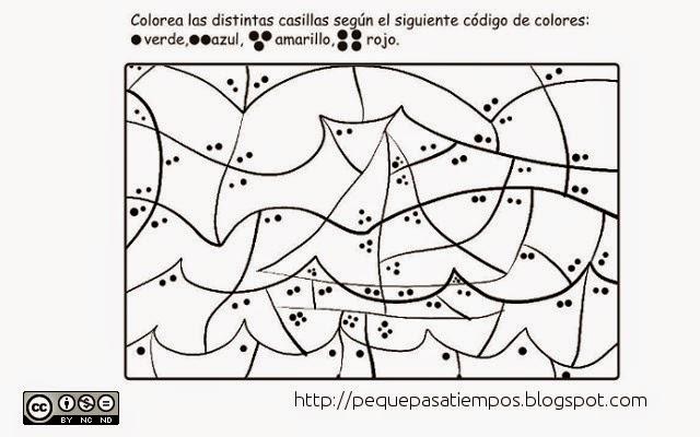 peque-pasatiempos on Twitter: "Colorea según el código de colores y un ...
