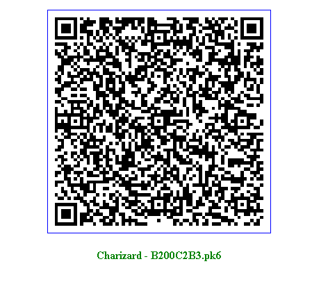 Qr Code Mega Charizard X Y Shiny39s Battle Ready